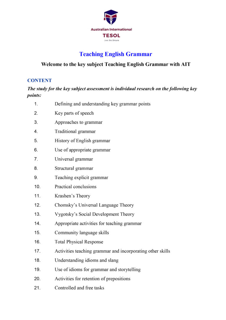6. TEACHING ENGLISH GRAMMAR